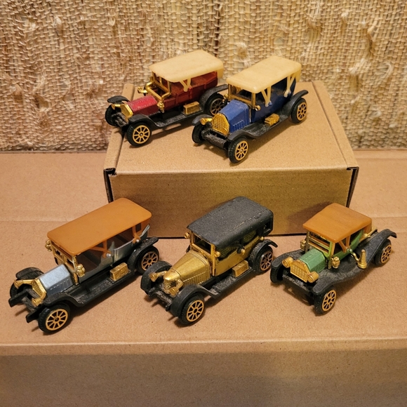 Art | Collector Set Of Five Classic Car Miniature Model T Cars | Poshmark